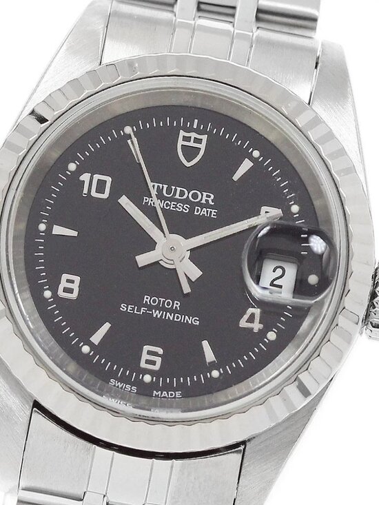 Tudor | Accessories | Tudor Princess Date 9244 Wg Bezel Black Dial ...